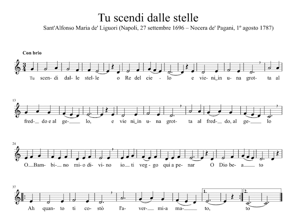 Tu scendi dalle stelle, storia della canzone simbolo del Natale